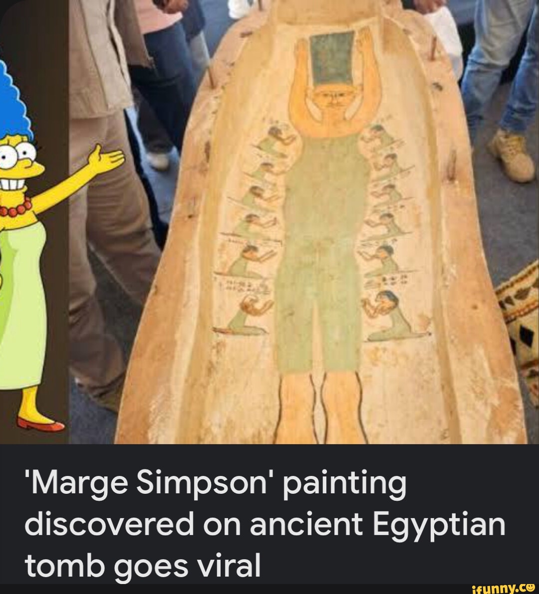'Marge Simpson' painting discovered on ancient Egyptian tomb goes viral ...