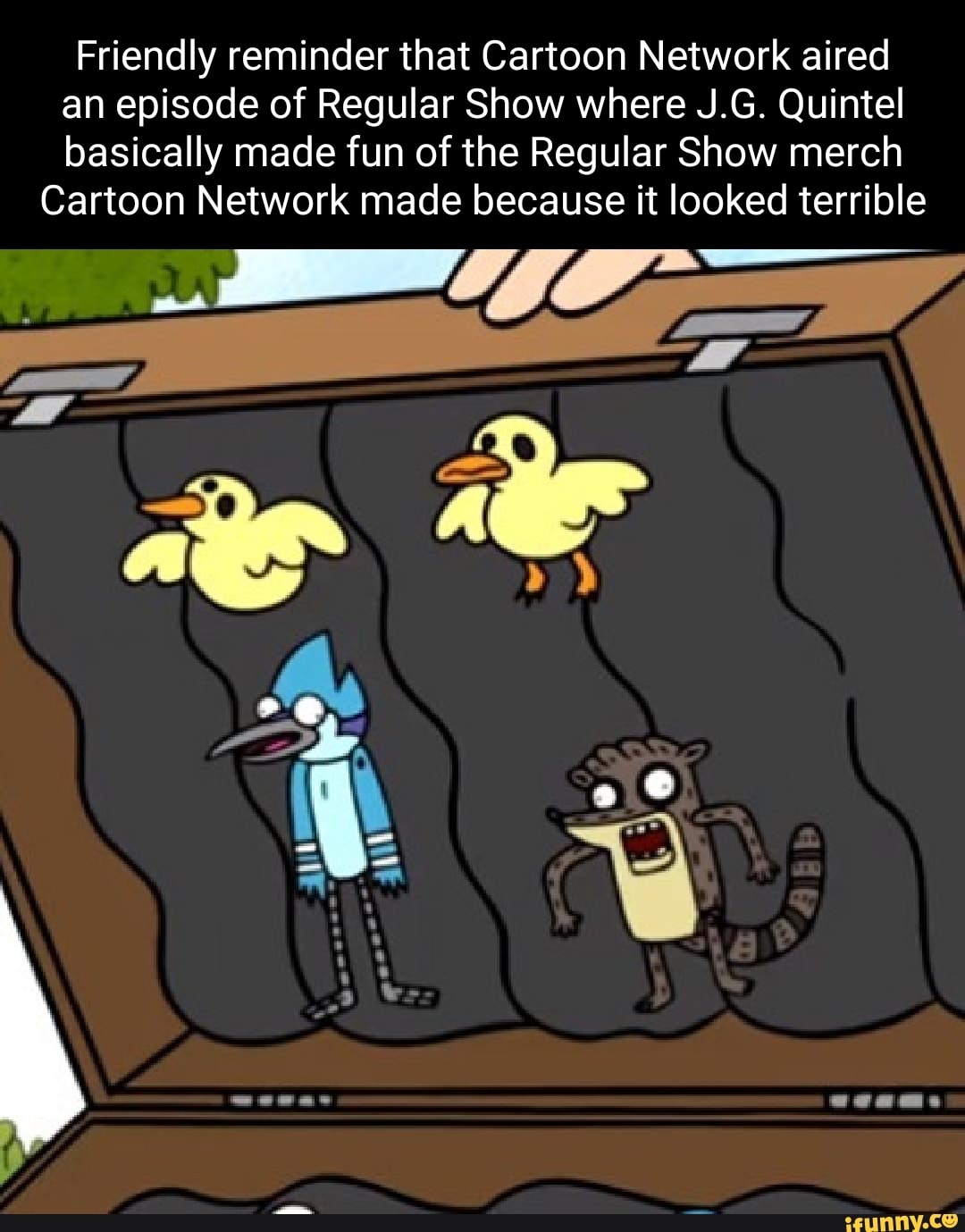 Friendly reminder that Cartoon Network aired an episode of Regular Show ...