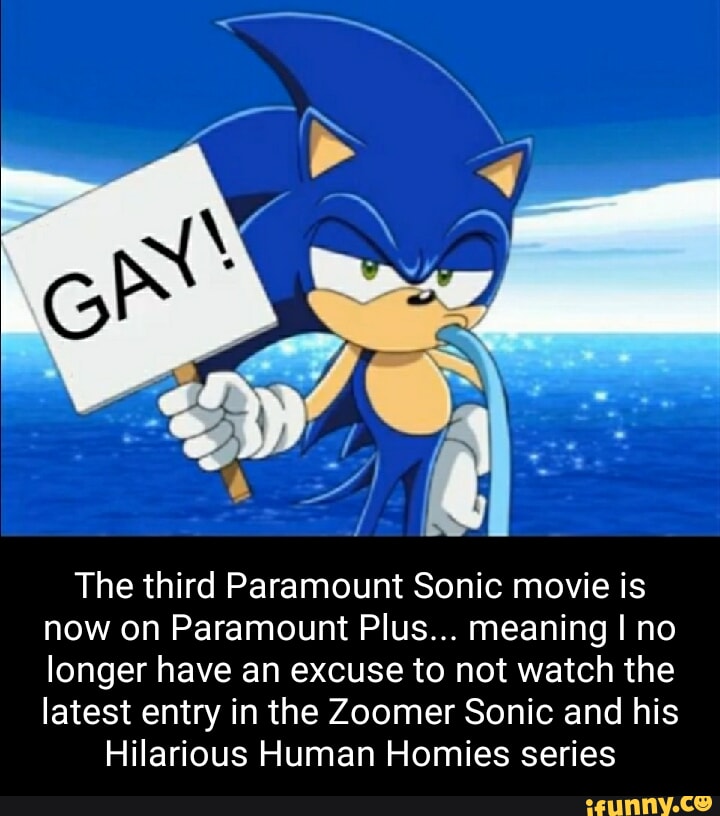 The third Paramount Sonic movie is now on Paramount Plus... meaning I ...