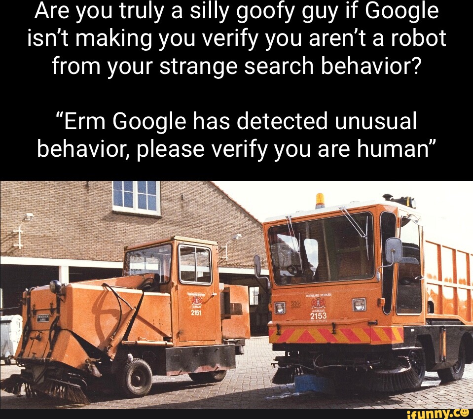 Are you truly a silly goofy guy if Google isn't making you verify you ...