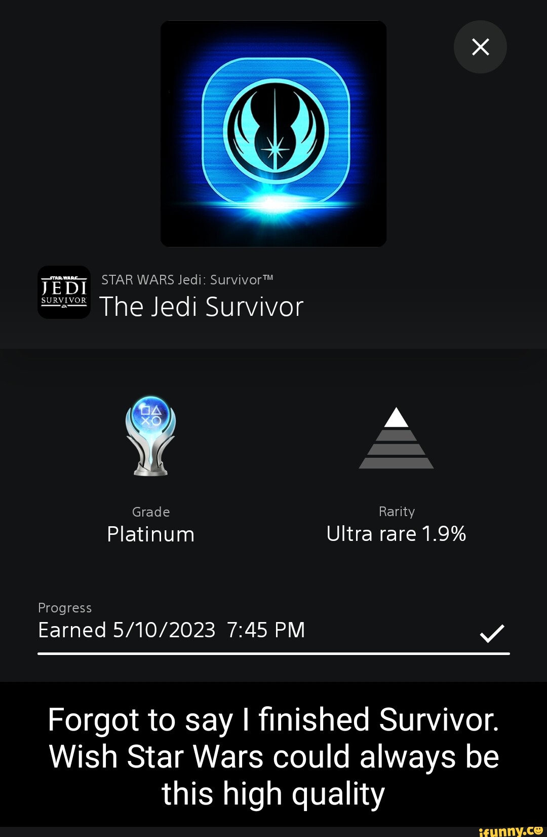 STAR WARS Jedi: TEDI The Jedi Survivor (98) Grade Rarity Platinum Ultra ...