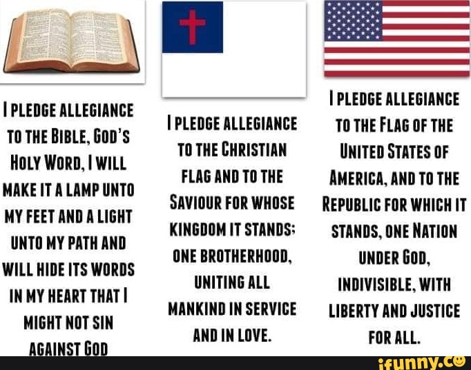 PLEDGE ALLEGIANCE TO THE BIBLE, GOD'S HOLY WORD, I WILL MAKE ITA LAMP ...