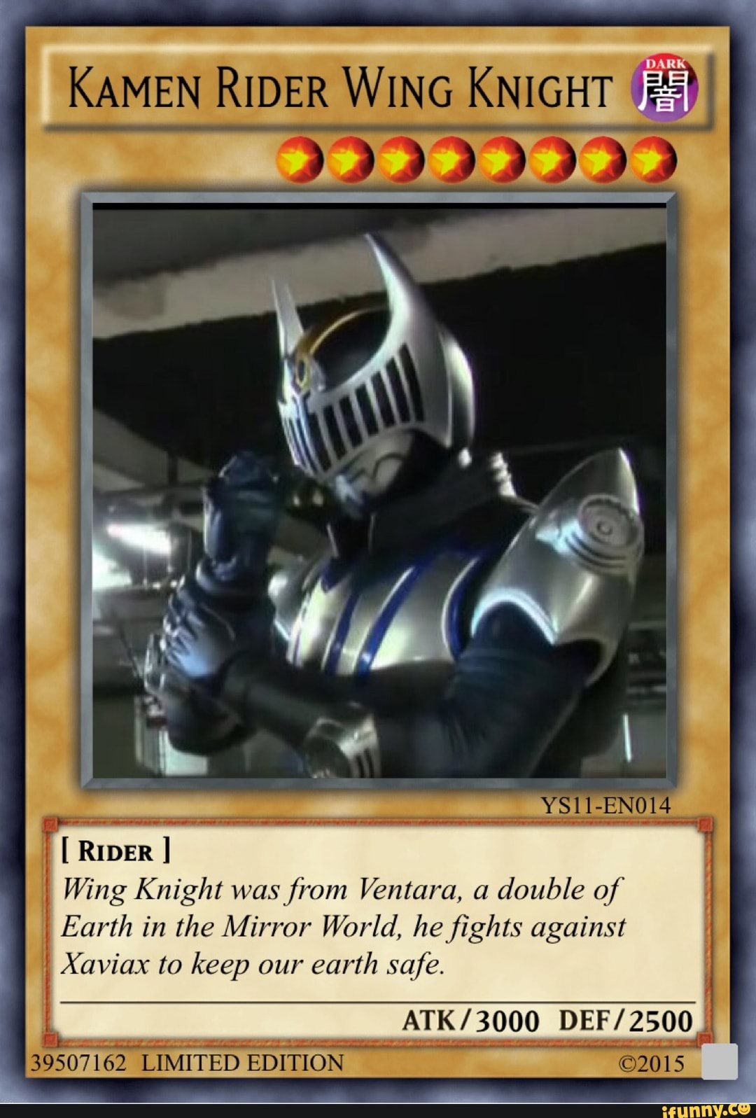 KAMEN RIDER Wine KNiGHT \ I af YSI1-ENO14 Wing Knight was from Ventara ...