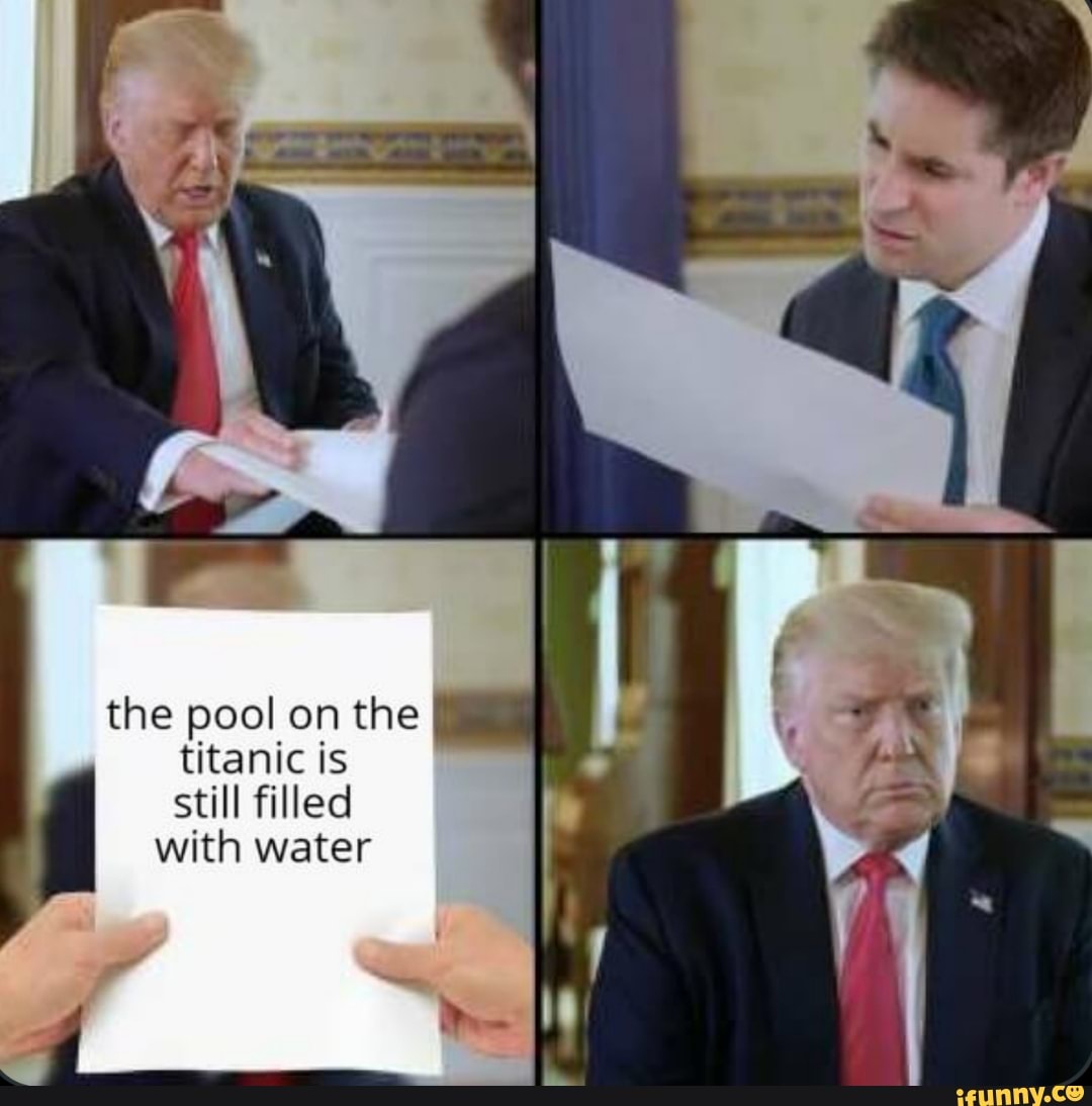 The pool on the titanic is still filled with water - iFunny