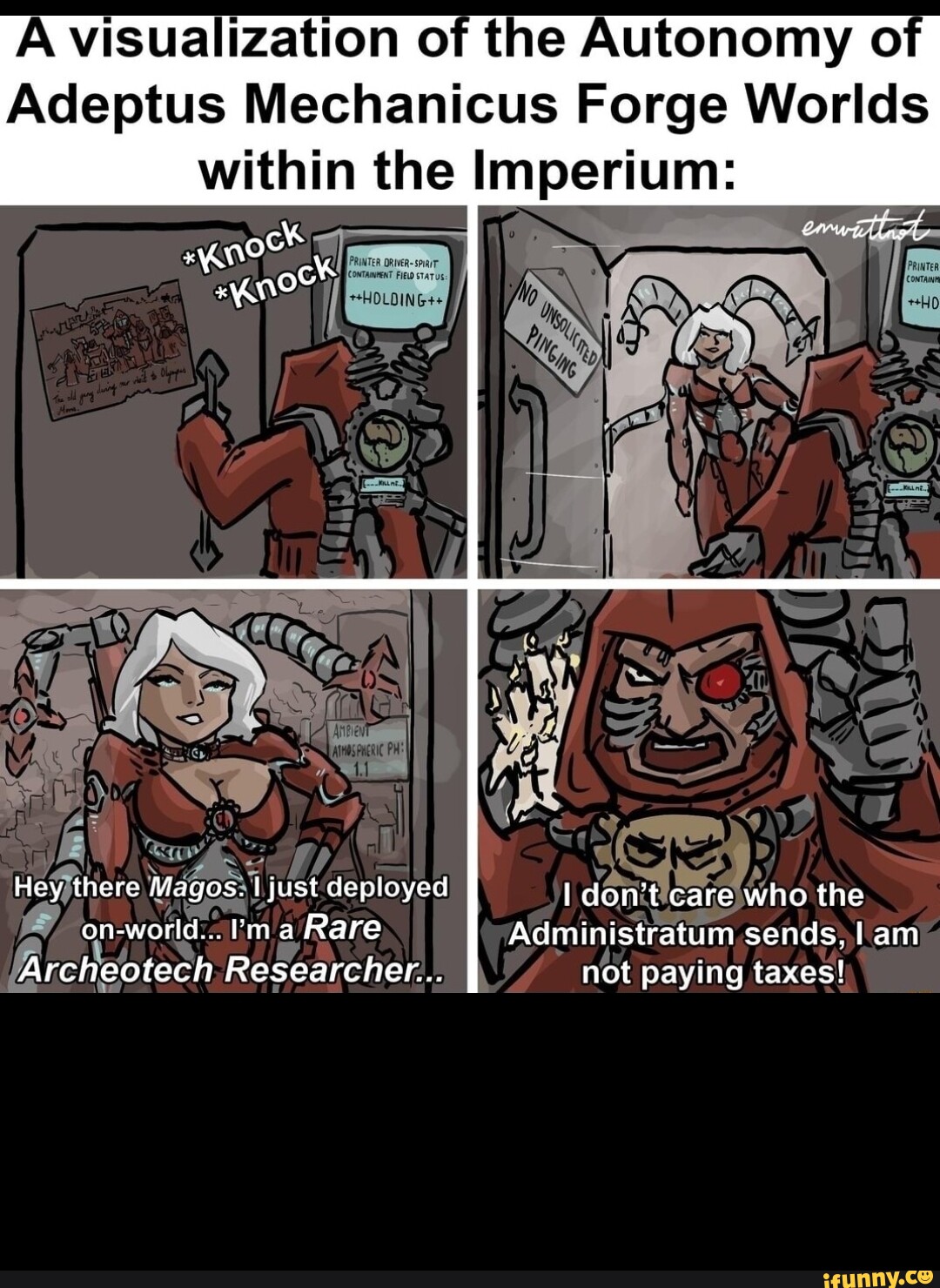 A visualization of the Autonomy o Adeptus Mechanicus Forge Worlds within the Imperium: Hey there ...