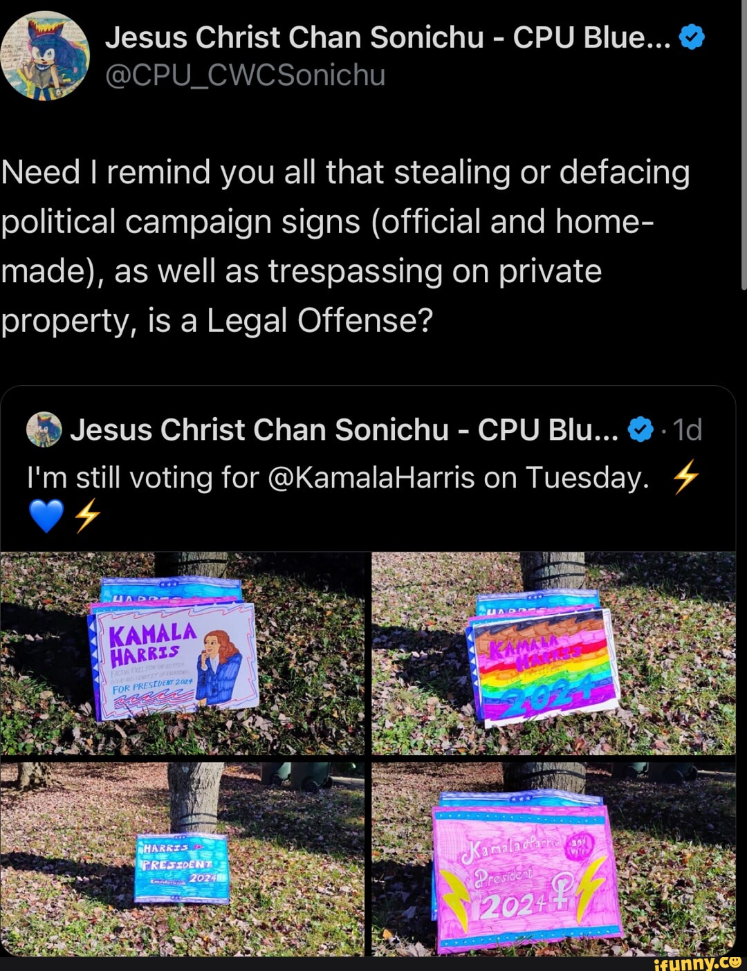 Jesus Christ Chan Sonichu - CPU Blue... @ @CPU_CWCSonichu Need I remind ...