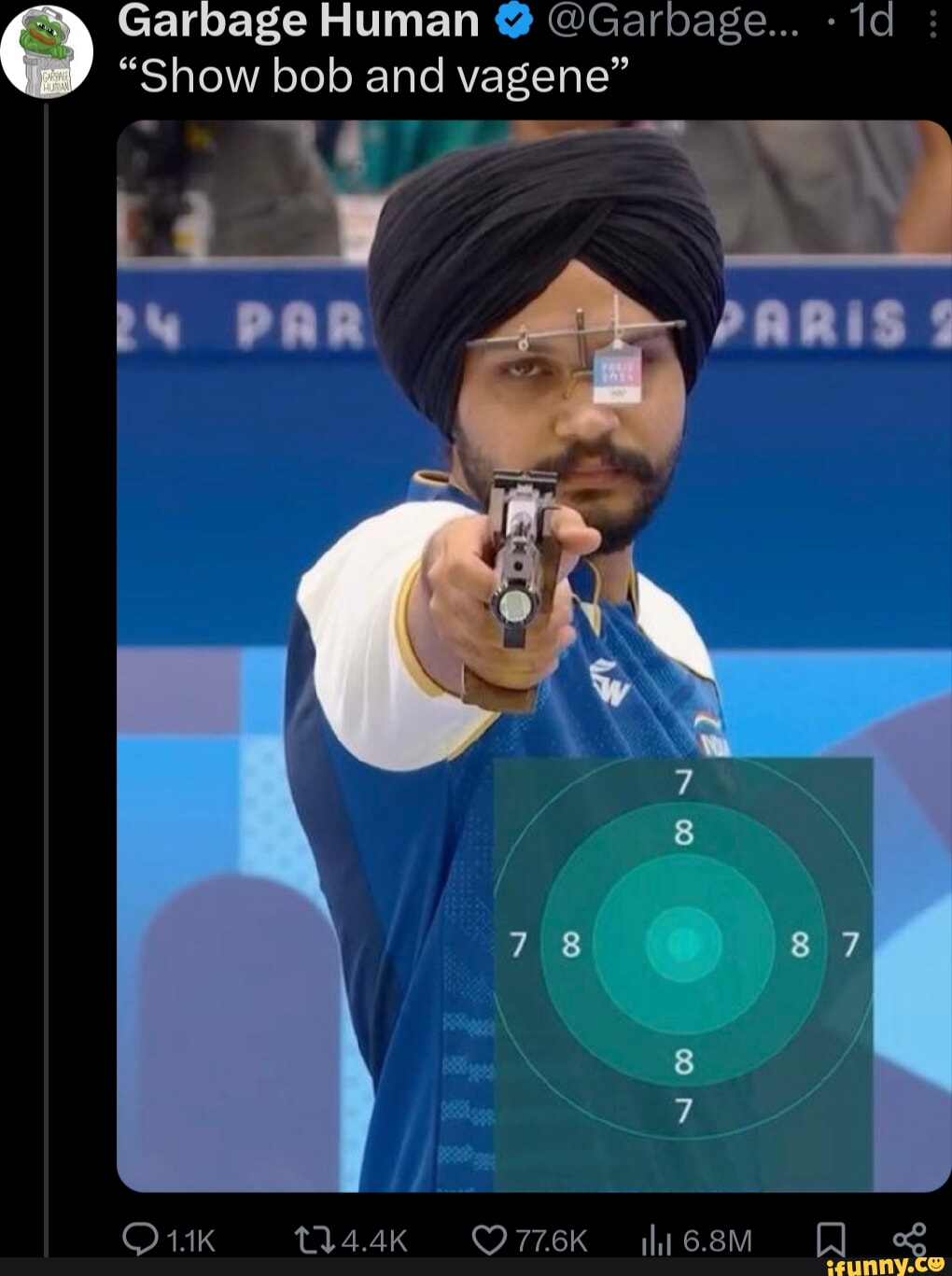 Garbage Human @Garbage... Id "Show bob and vagene" PARIS jissm Q & - iFunny
