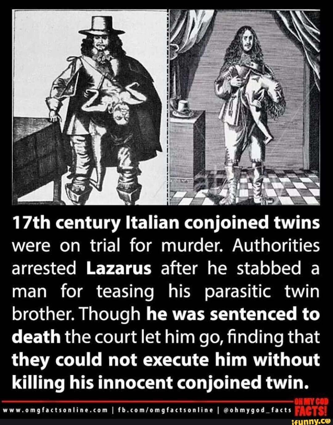 Ra a 17th century Italian conjoined twins were on trial for murder ...