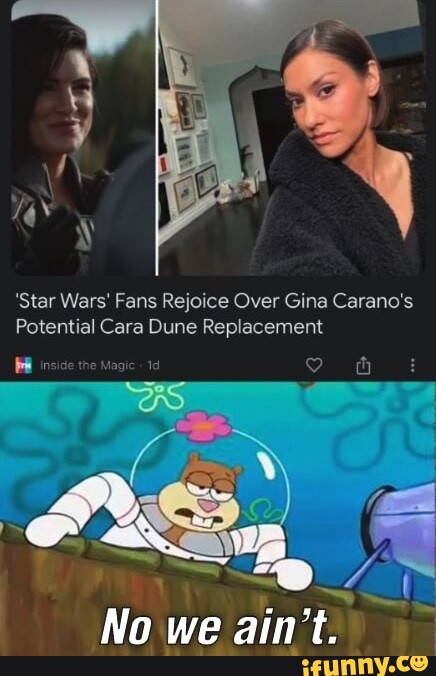 Star Wars Fans Rejoice Over Gina Carano S Potential Cara Dune