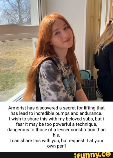 Armorist has discovered a secret for lifting that has lead to incredible pumps and endurance ...