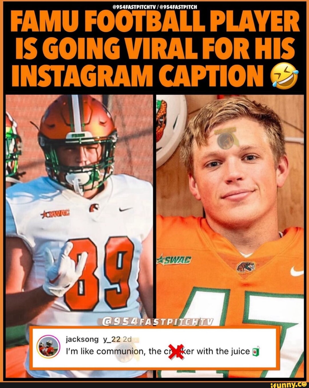 FAMU FOOTBALL PLAYER IS GOING VIRAL FOR HIS INSTAGRAM CAPTION jacksong ...