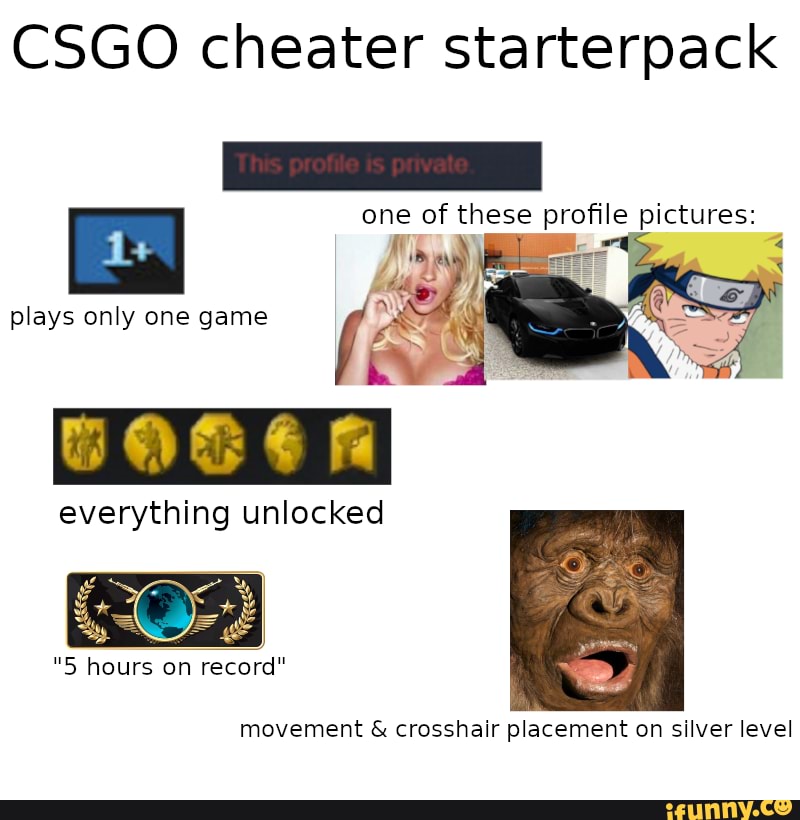 CSGO cheater starterpack This profte is privete. _I one of these ...