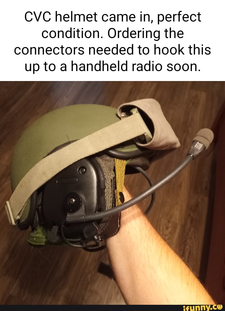 CVC helmet came in, perfect condition. Ordering the connectors needed ...