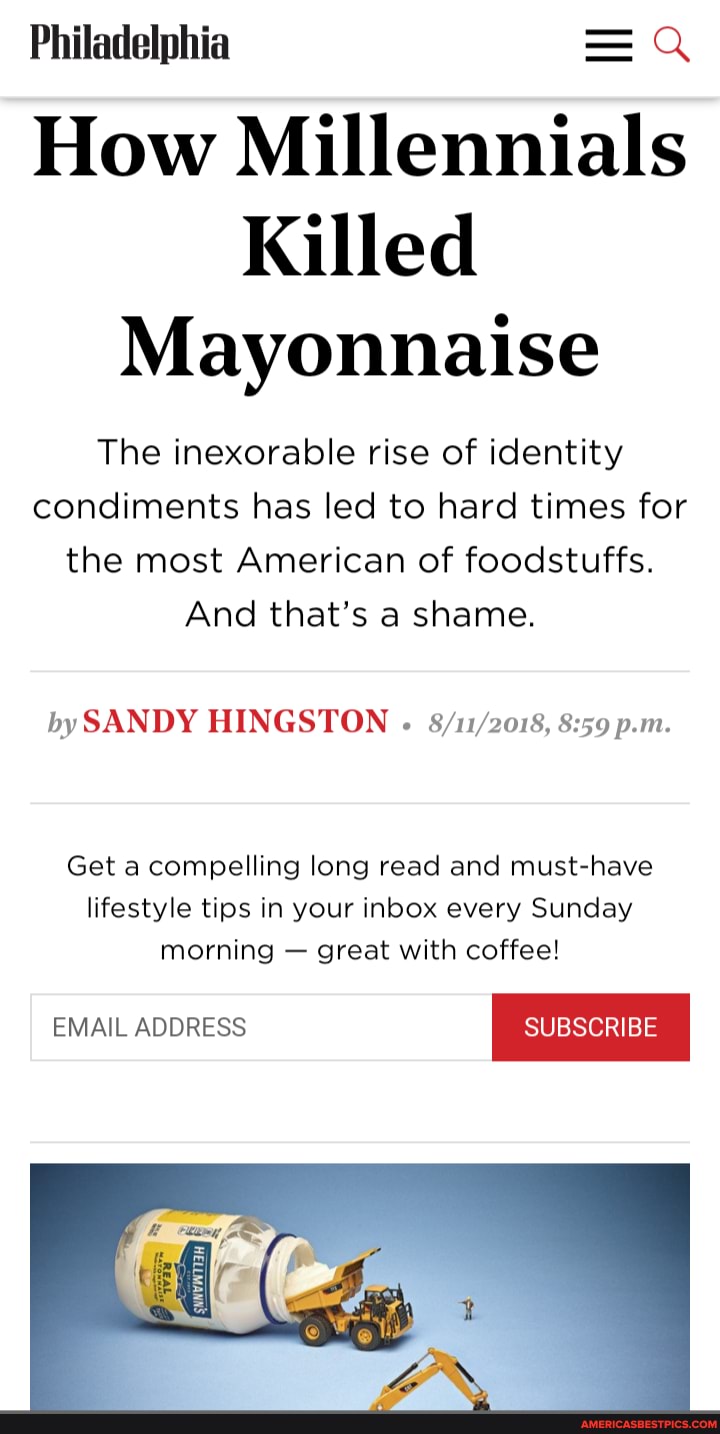 Breaking news, old white woman angry about mayo... - Philadelphia =Q ...