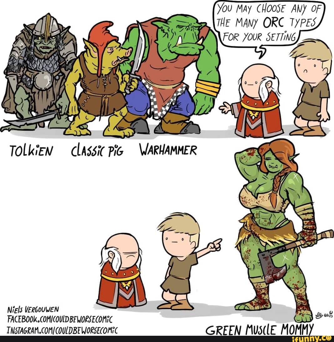 You May CHOOSE ANY OF THE MANY ORC TYPES Niels VERGOUWEN TNSTAGRAM.COMI ...