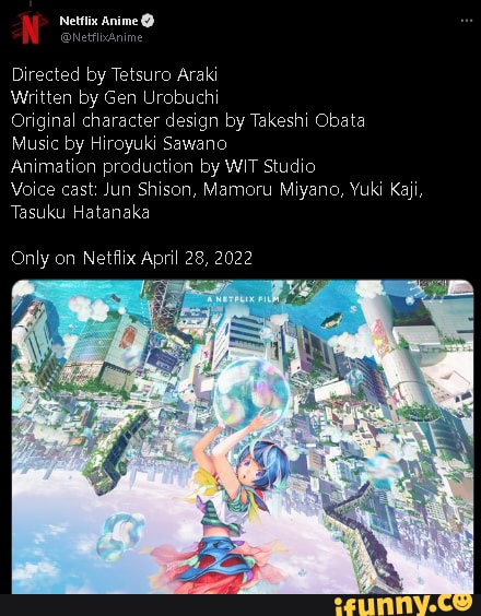 All star cast for Bubble anime production - Netflix Anime Directed by ...