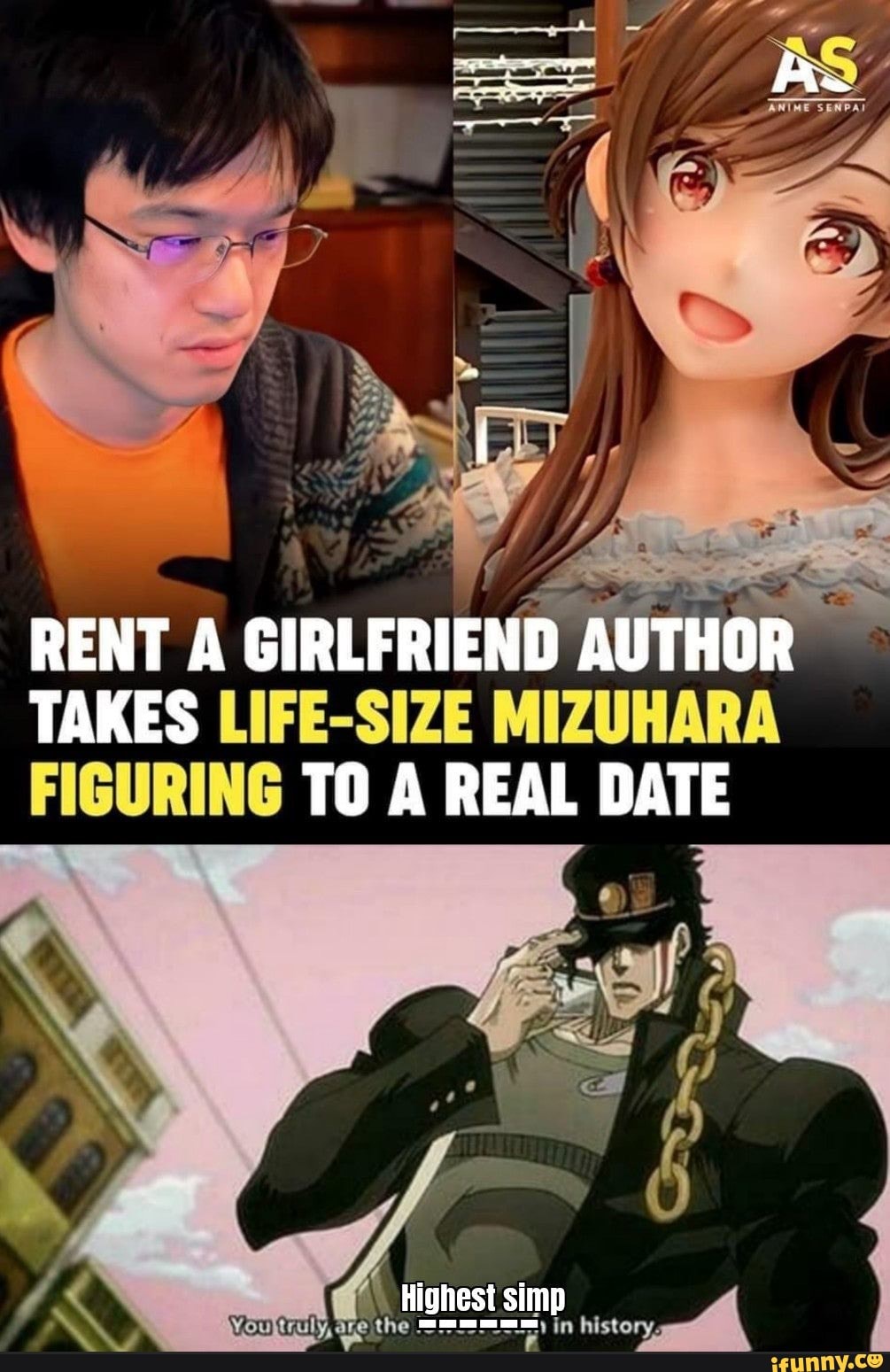 RENT A GIRLFRIEND AUTHOR TAKES FIGURING TO A REAL DATE Highest simp - iFunny