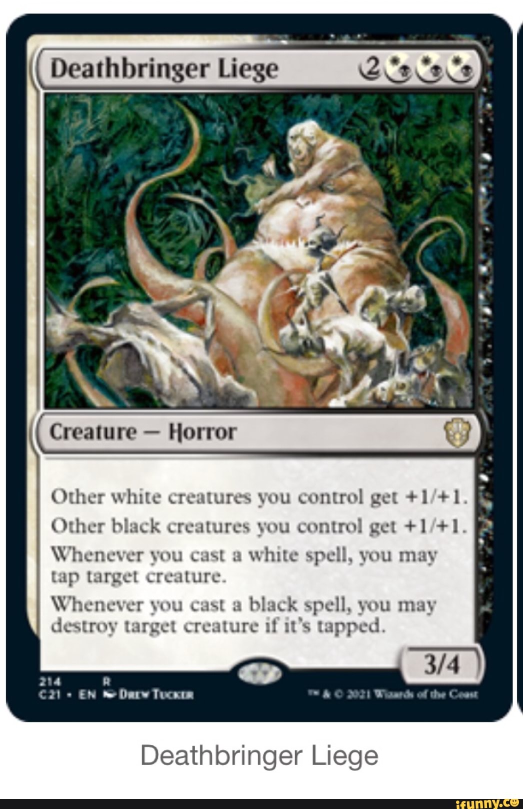 Deathbringer Liege Creature - Horror Other white creatures you control ...