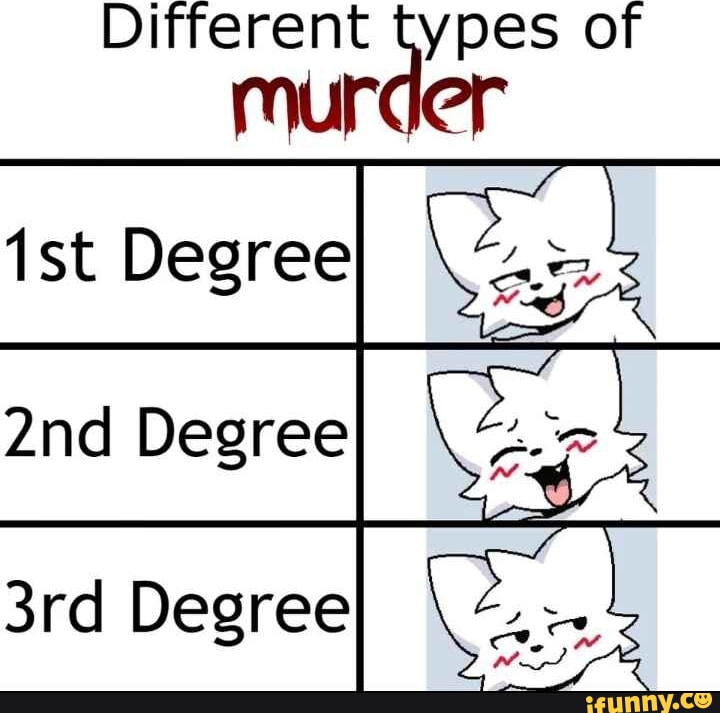 Different types of murder Degree Degree Degree - iFunny