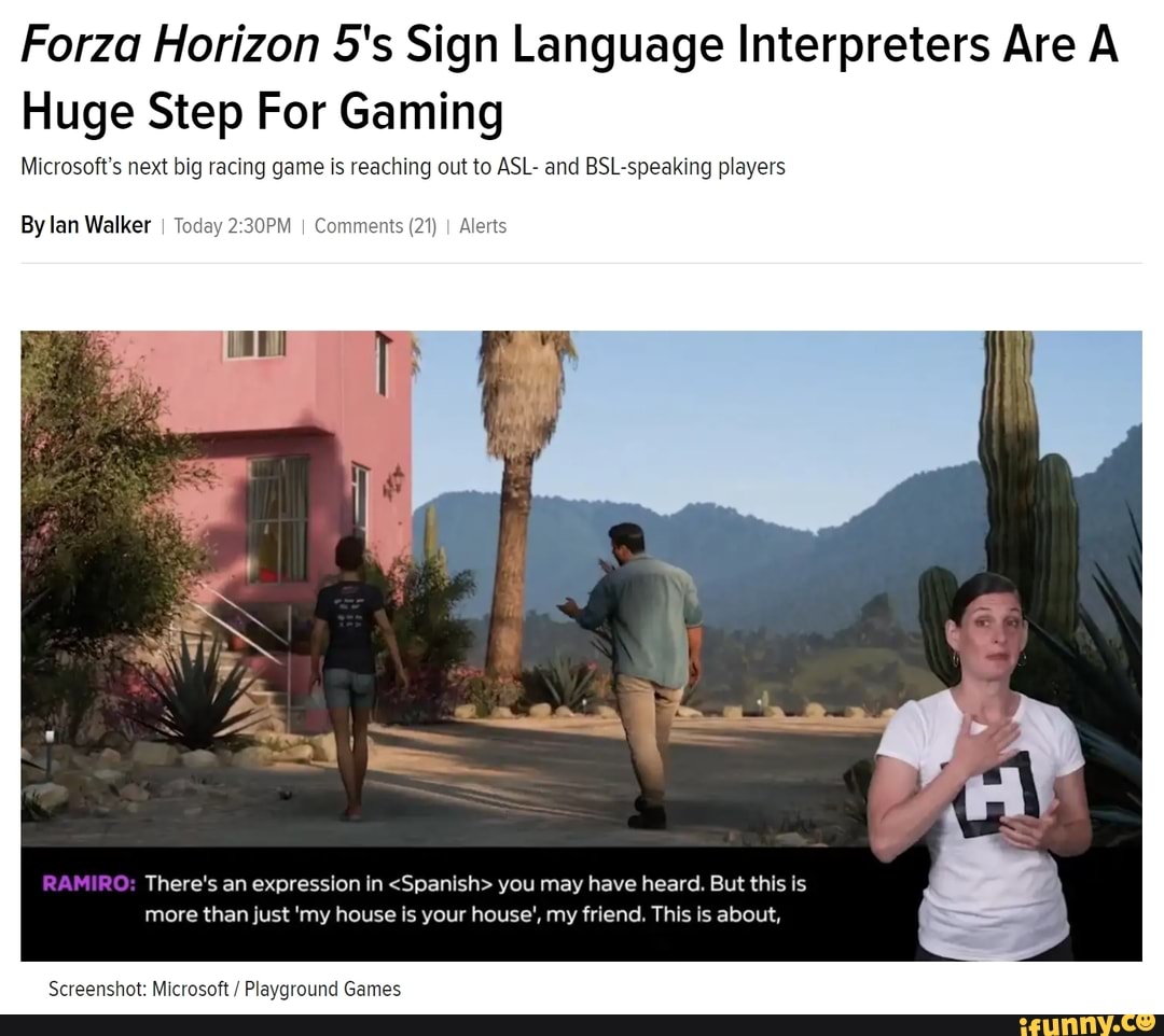 Forza Horizon Sign Language Interpreters Are A Huge Step For Gaming ...