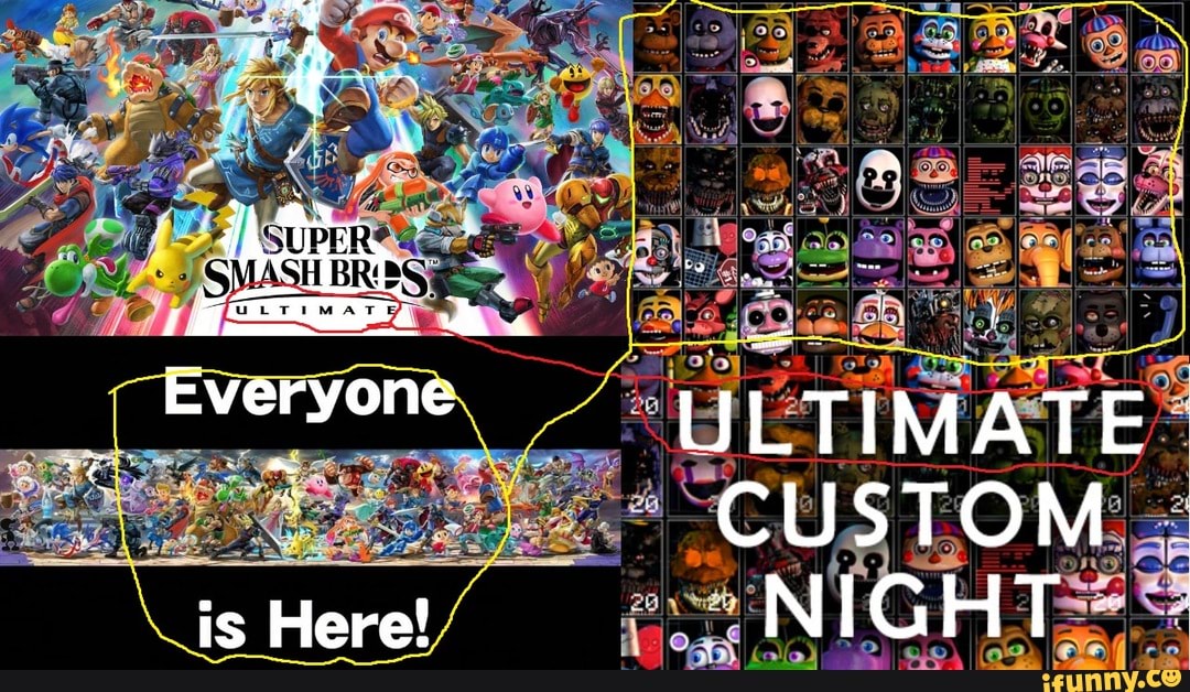#supersmashbros #Mario #FNaF #Joke #Meme - Everyone is Here! ULTIMATE ...
