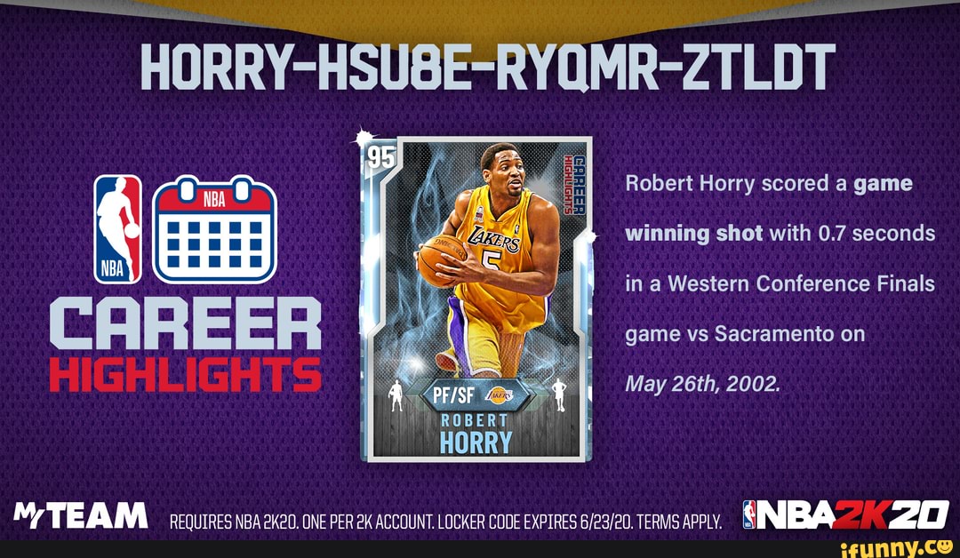 HORRY-HSUSE-RYQMR-ZTLDT CAREER Robert Horry scored a game winning shot ...