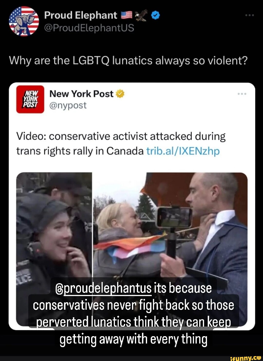 Proud Elephant & Why are the LGBTQ lunatics always so violent? NEW New ...