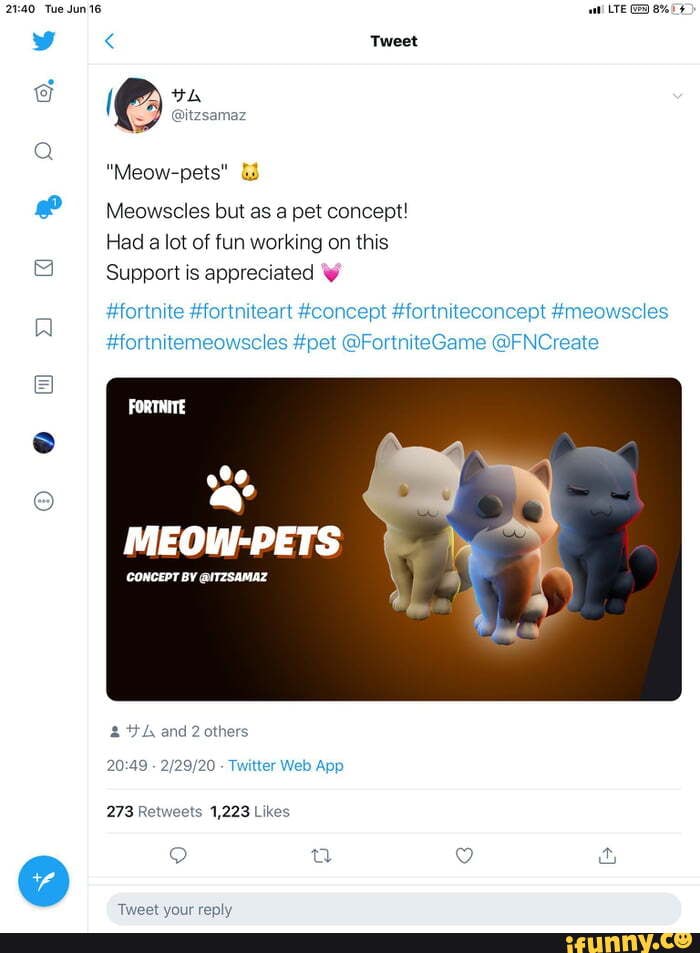 Tue Jun 16 TE 8% Tweet "Meow-pets" &3 Had a lot of fun working on this ...