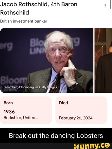 Jacob Rothschild, Baron Rothschild British investment banker Born via ...