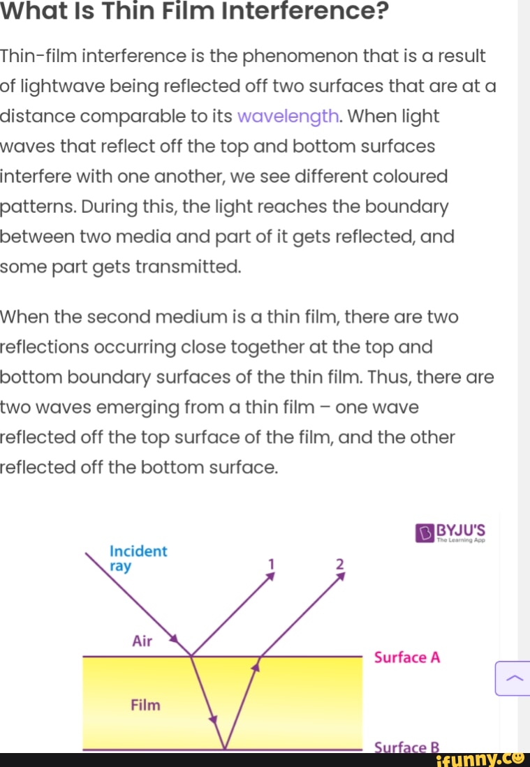 What Is Thin Film Interference? Thin-film interference is the ...