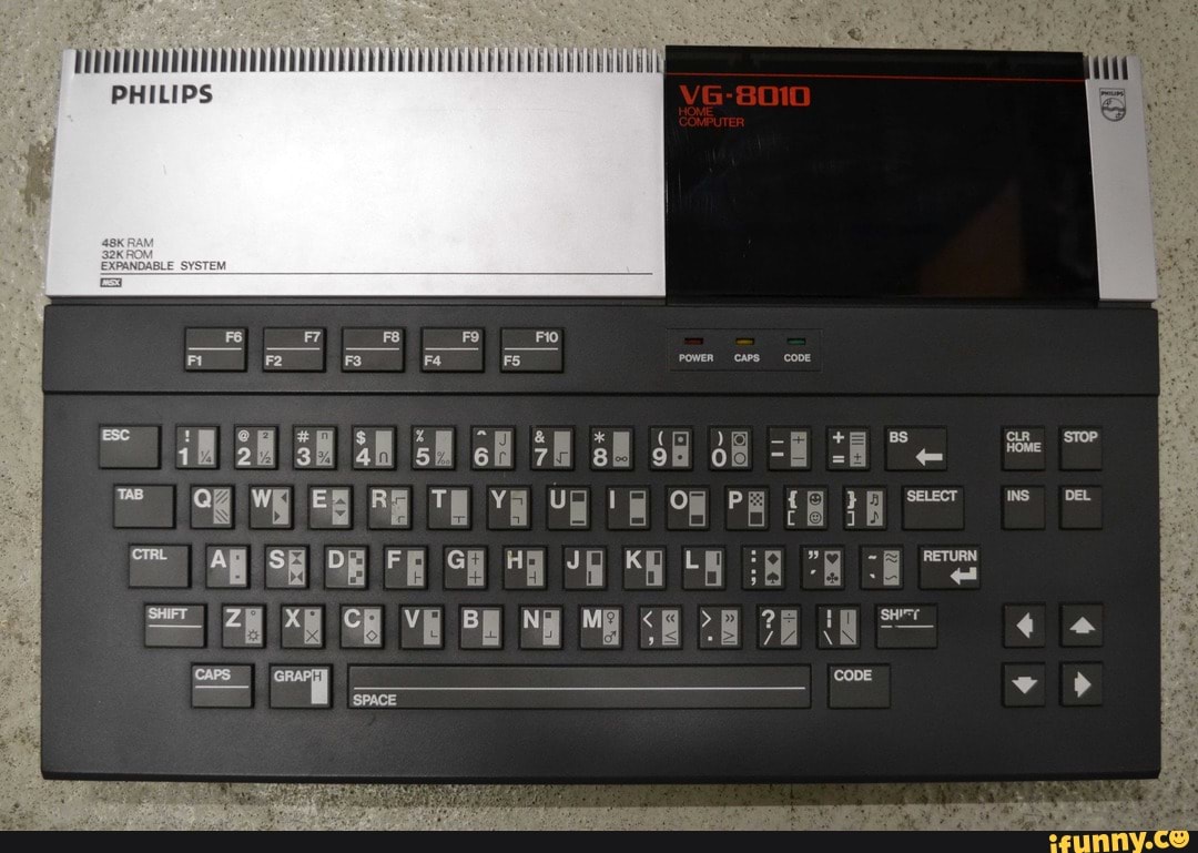 The Phillips VG-8010 was an MSX computer, an 80s home computer standard ...