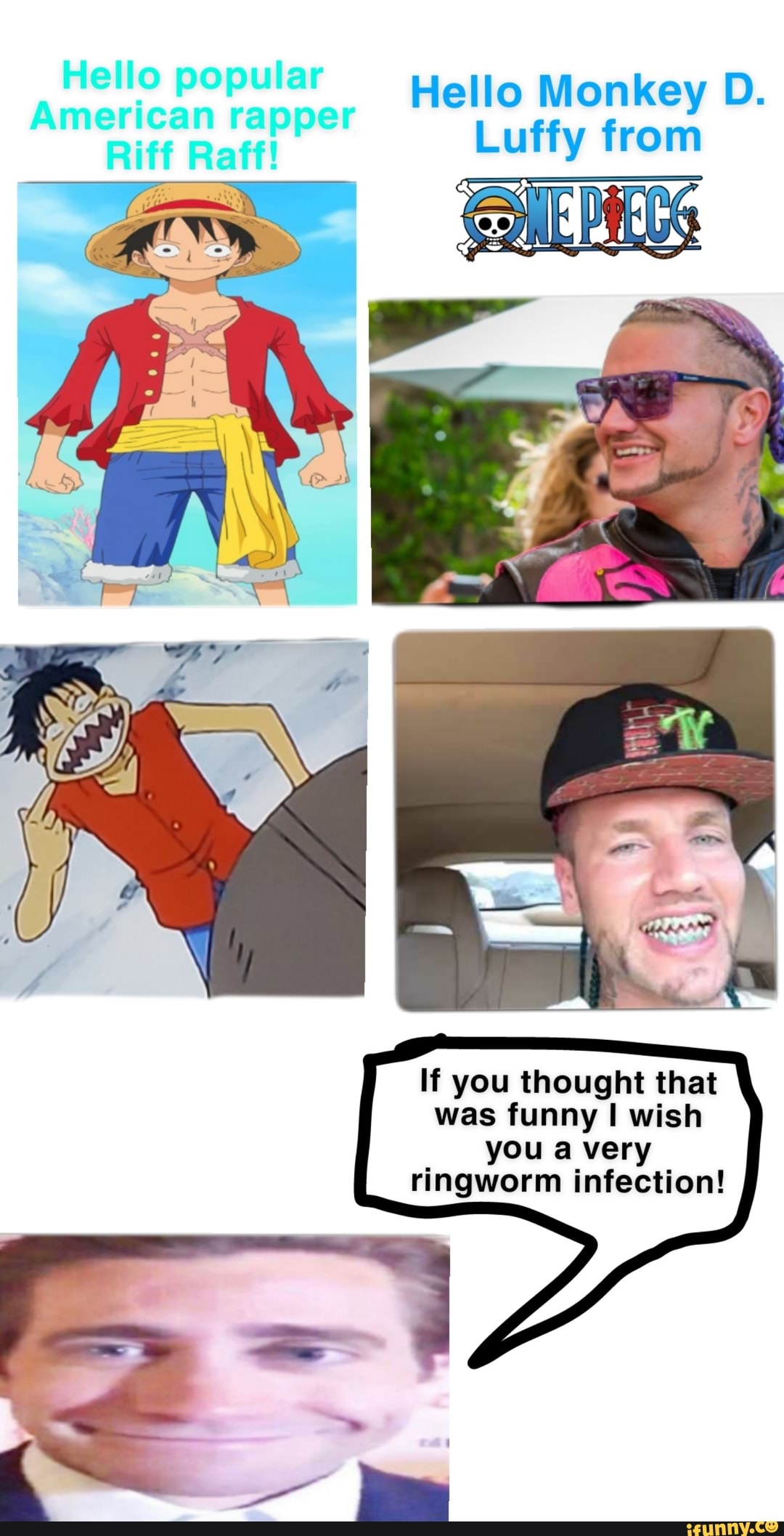 Hello popular rapper Hello Monkey D. Luffy from American rapper Riff ...