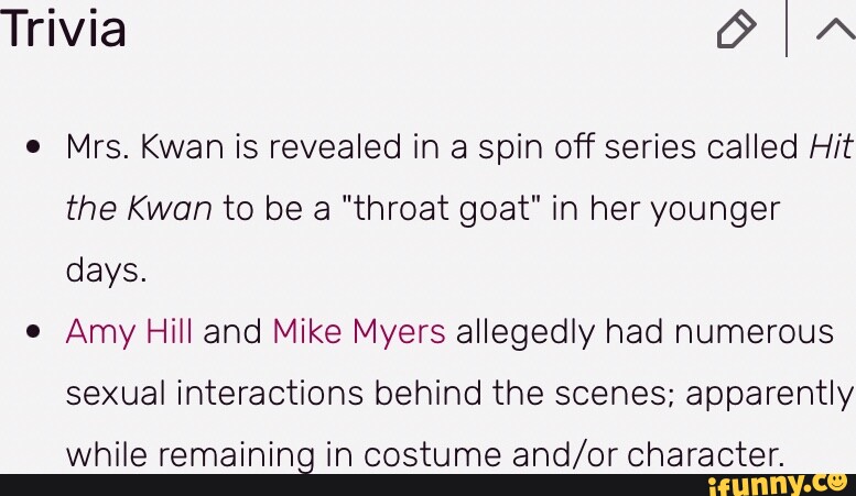 Trivia OIA Mrs. Kwan is revealed in a spin off series called Hit the ...