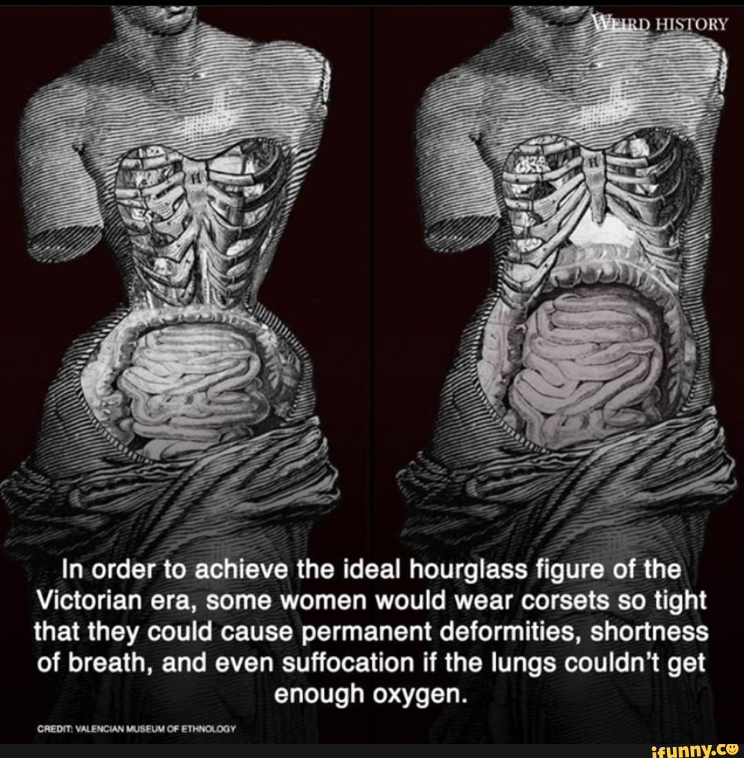 In order to achieve the ideal hourglass figure of the Victorian era ...