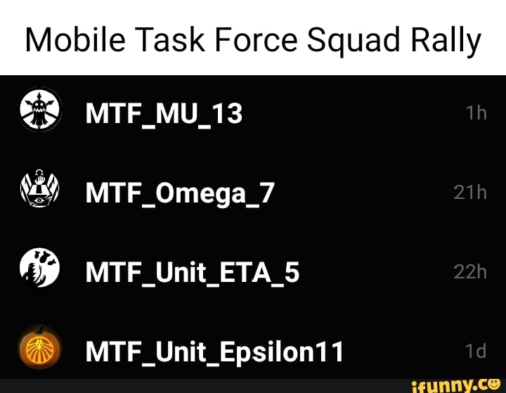 Mobile Task Force Squad Rally MTF_MU_13 MTF_Omega_7 MTF_Unit_ETA_5 MTF ...