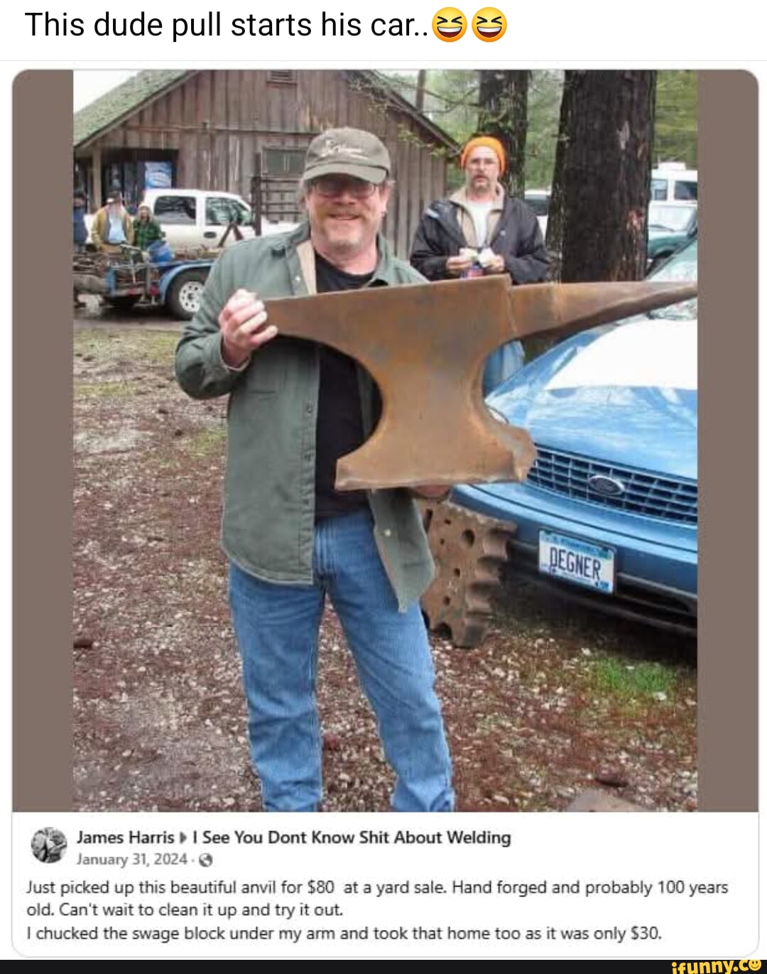 This dude pull starts his car.. wi SS James Harris " I See You Dont ...