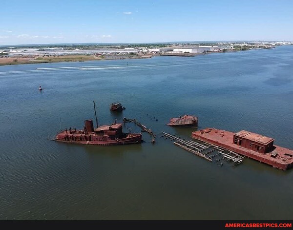 Cool aerial shots of the Staten Island ship graveyard Photos taken by ...
