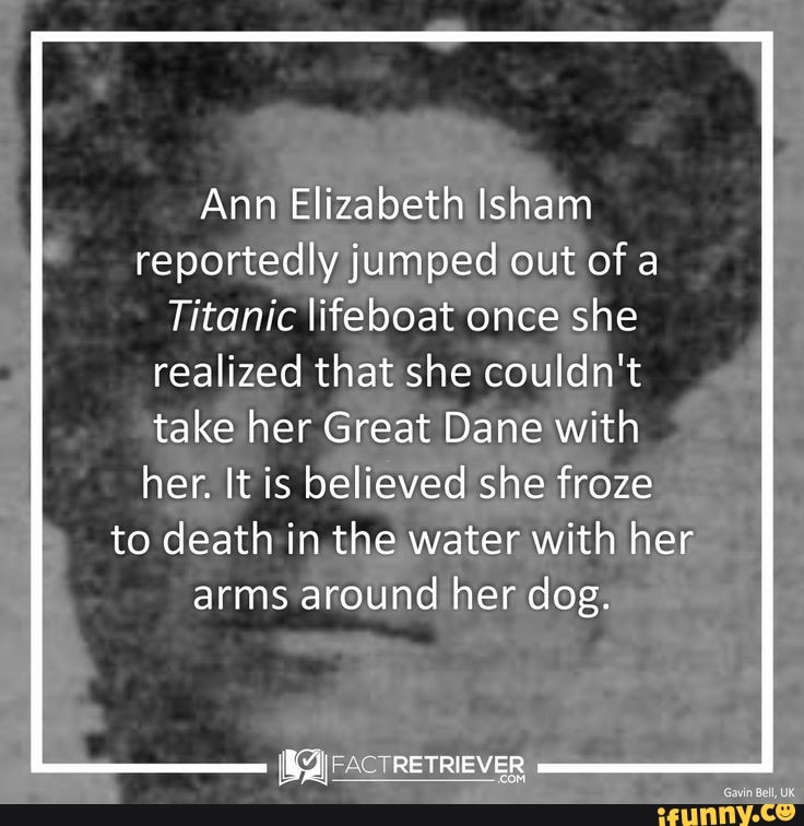 Ann Elizabeth Isham reportedly jumped out of a Titanic lifeboat once ...