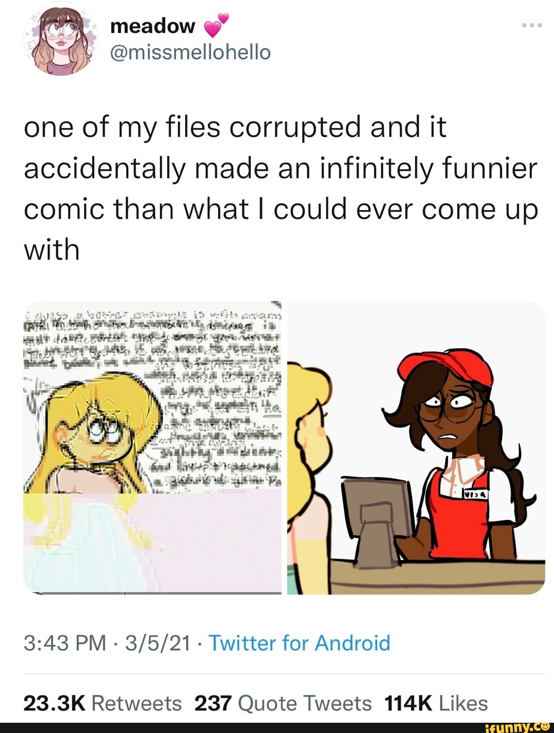 One of my files corrupted and it accidentally made an infinitely ...