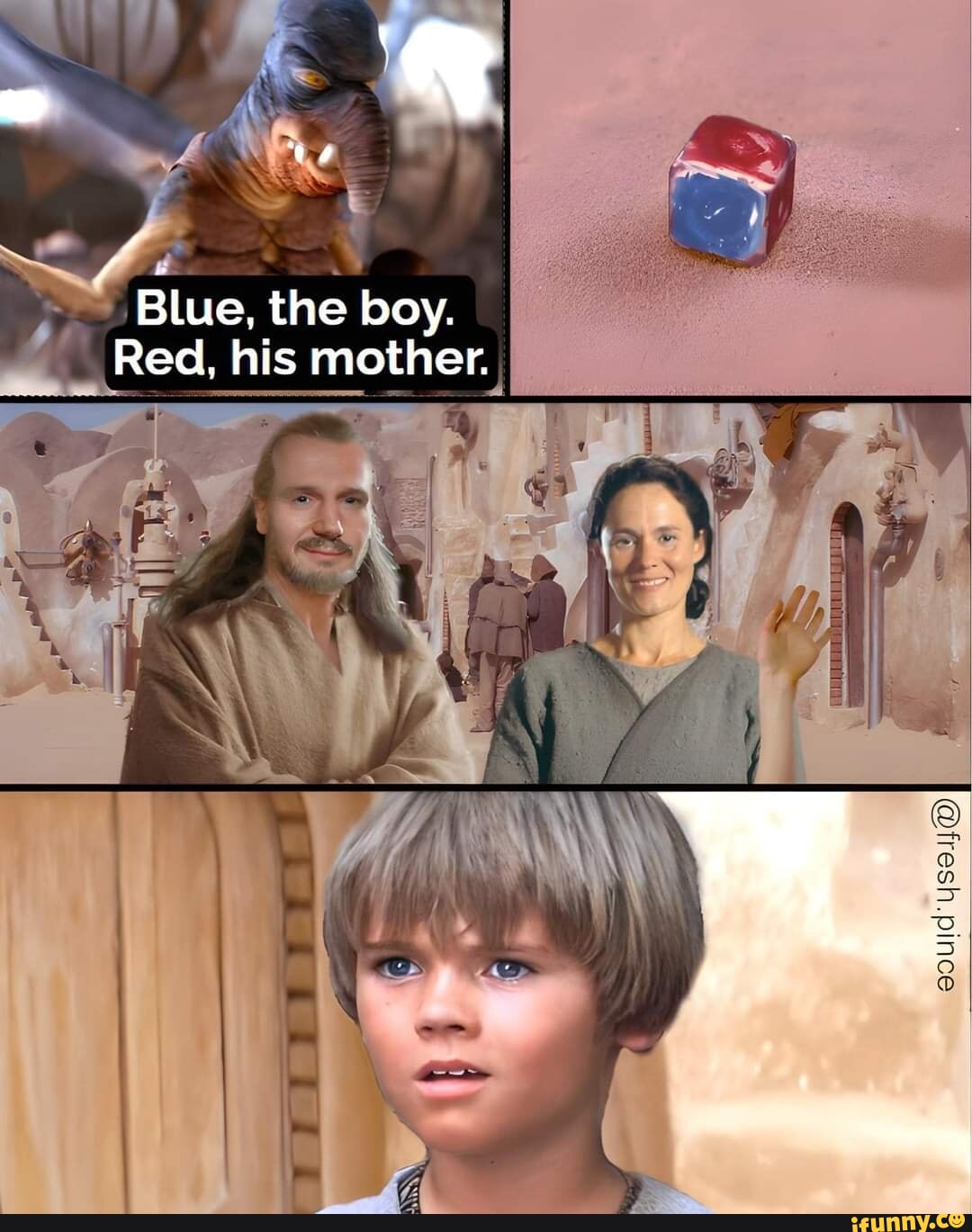 Blue, the boy. Red, his mother. I - iFunny