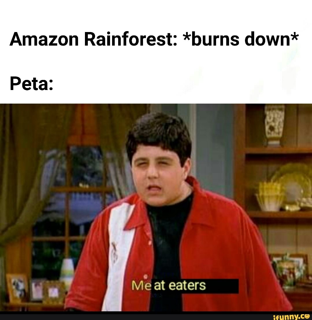 Amazon Rainforest: *burns down* Peta: - iFunny