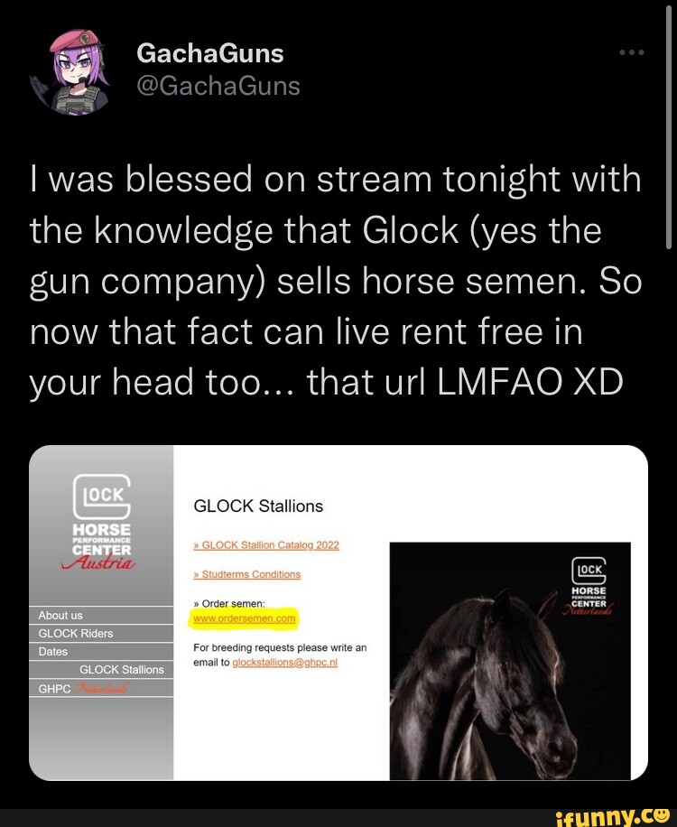 GachaGuns I was blessed on stream tonight with the knowledge that Glock ...