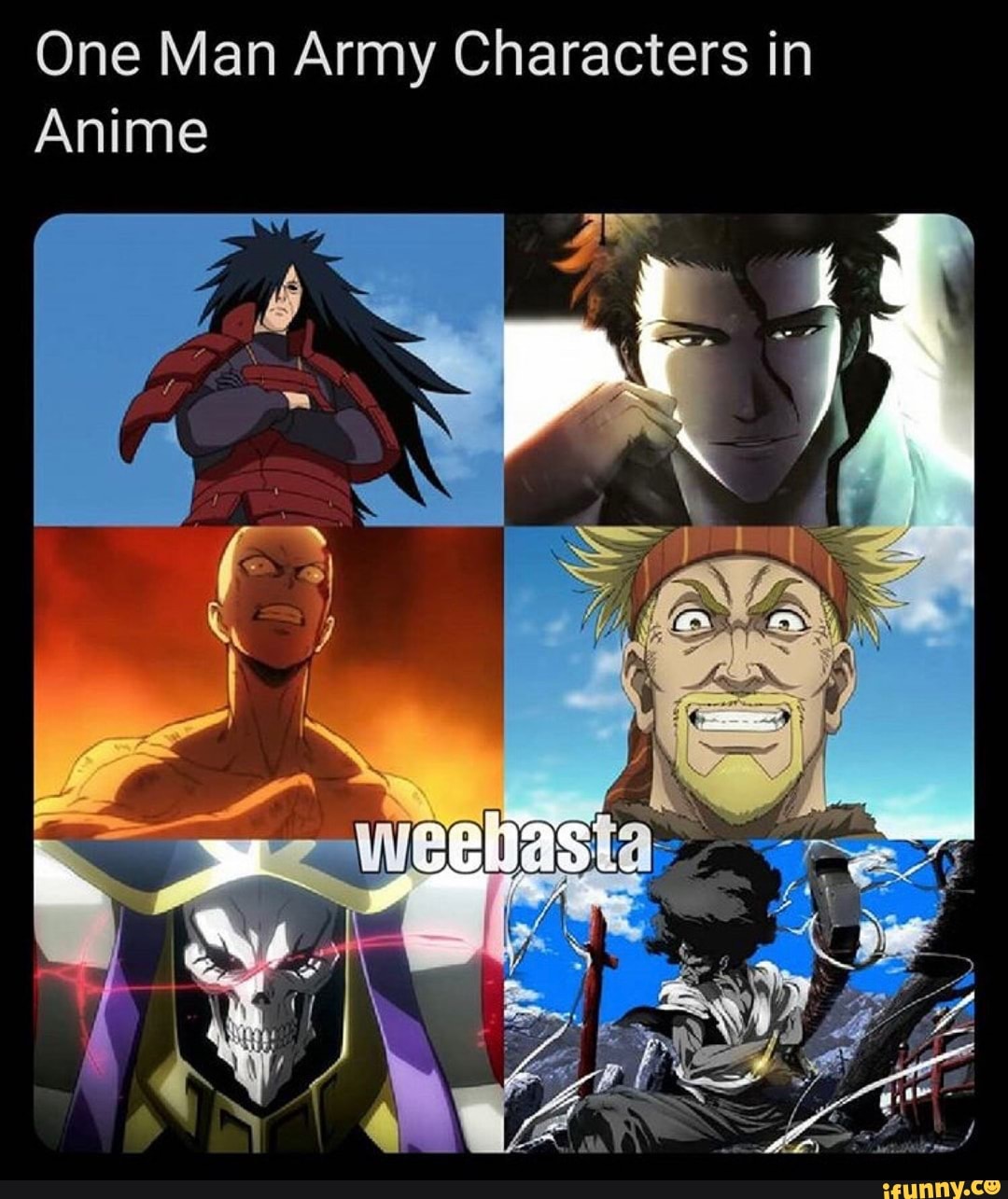 One Man Army Characters in Anime - iFunny