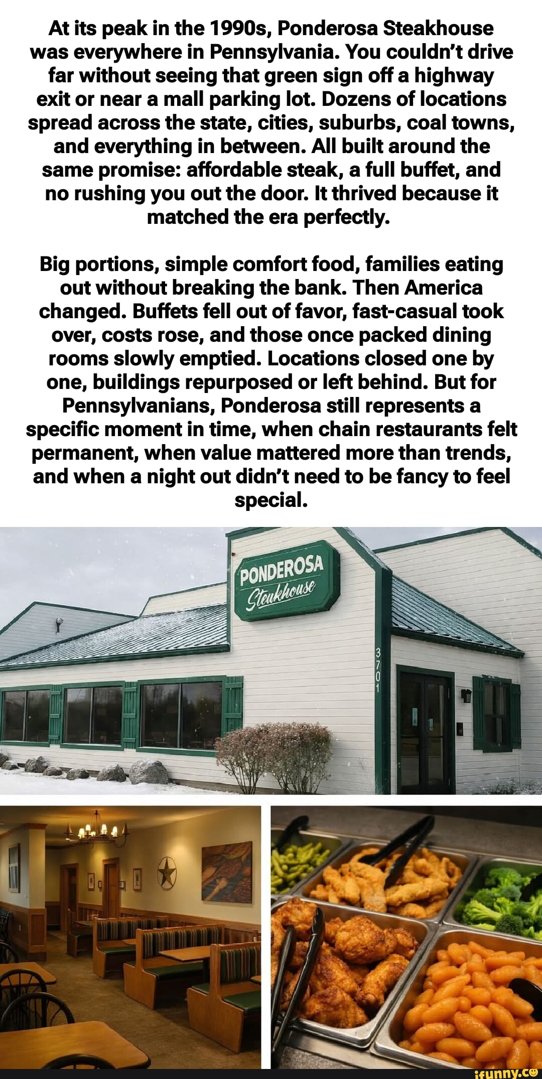 At its peak in the 1990s, Ponderosa Steakhouse was everywhere in ...