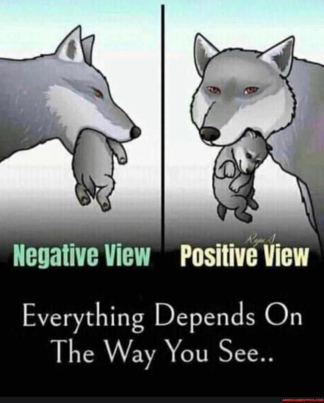Negative View Positive View Everything Depends On The Way You See ...