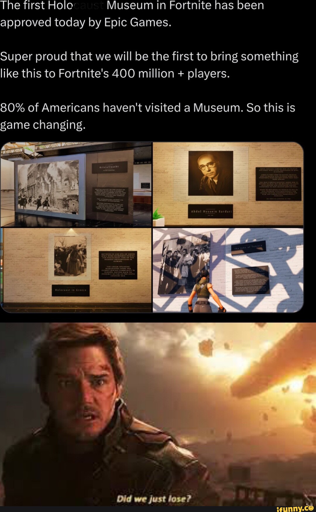 The first Hole Museum in Fortnite has been approved today by Epic Games ...