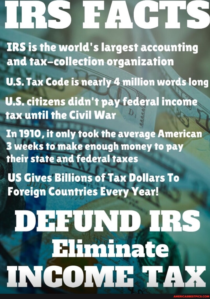 IRS FACTS IRS is the world's largest accounting and tax-collection ...