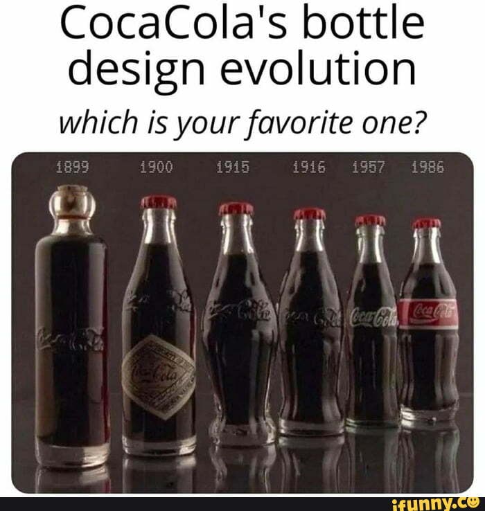CocaCola's bottle design evolution which is your favorite one? i916 ...