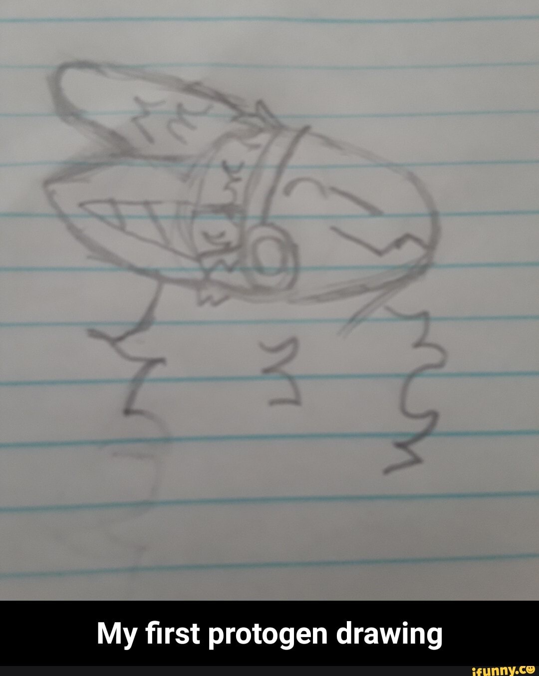 My first protogen drawing - My first protogen drawing - iFunny