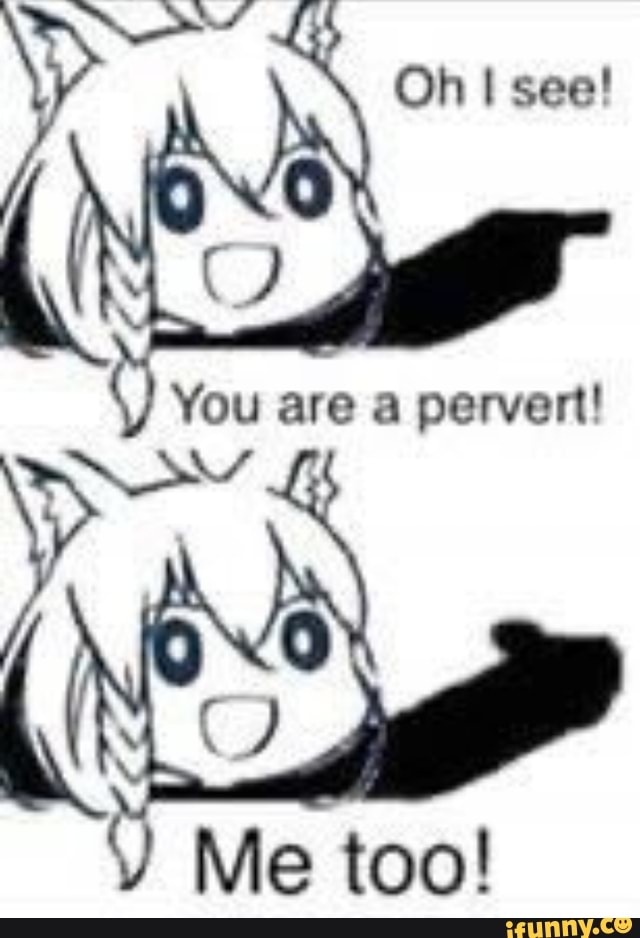 Oh I see! pr You are a pervert! Me too! - iFunny